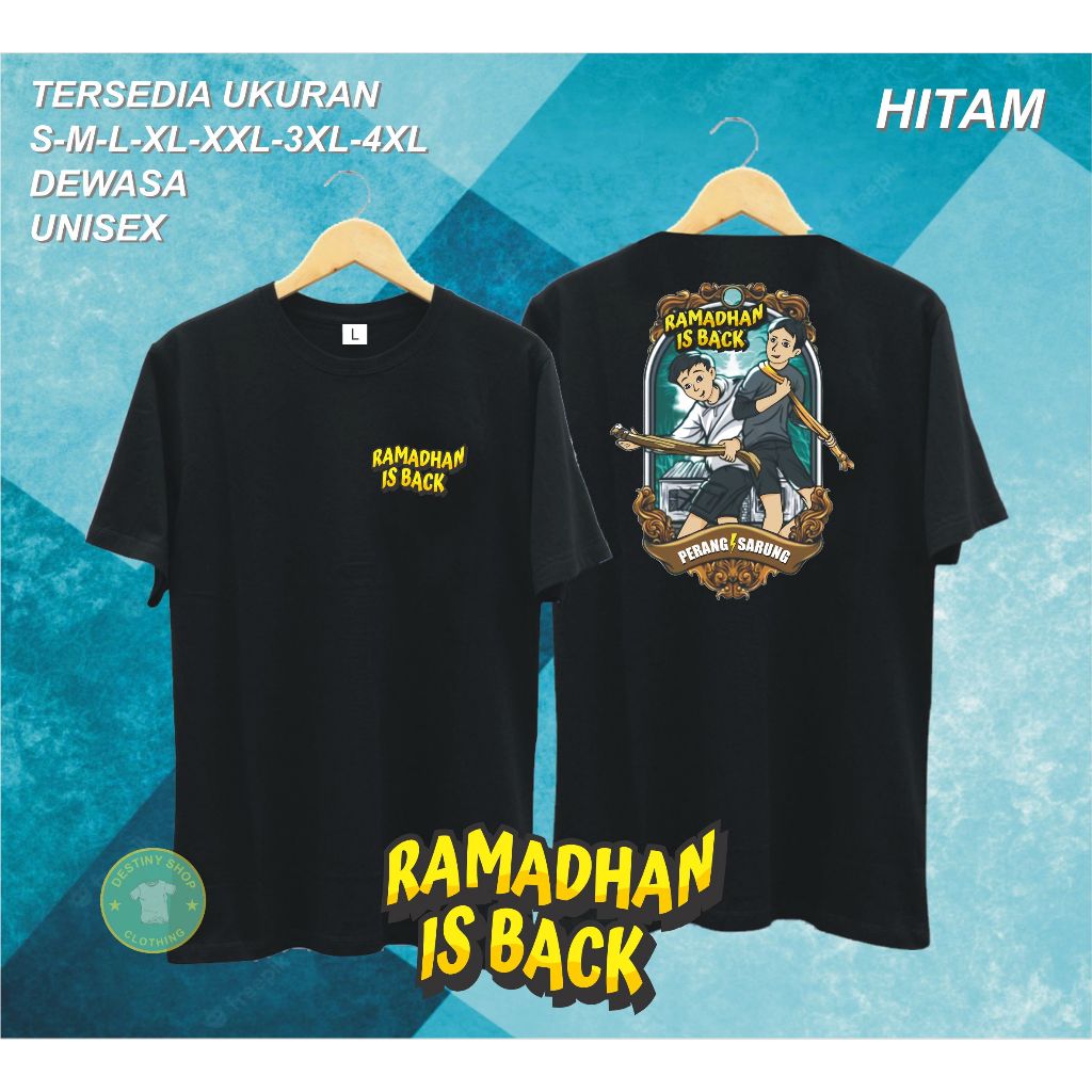 Jual RAMADHAN IS BACK LOGO PDK Pakain Pria Atasan T-shirt Kaos Gambar ...