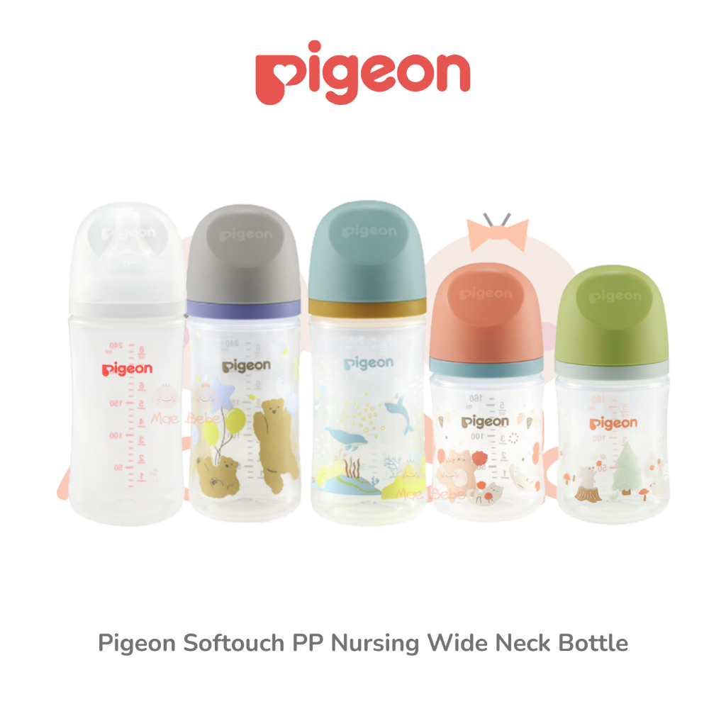 Jual {PROMO] Pigeon SofTouch BPP Nursing Wide Neck Bottle Botol Susu Bayi | Shopee Indonesia
