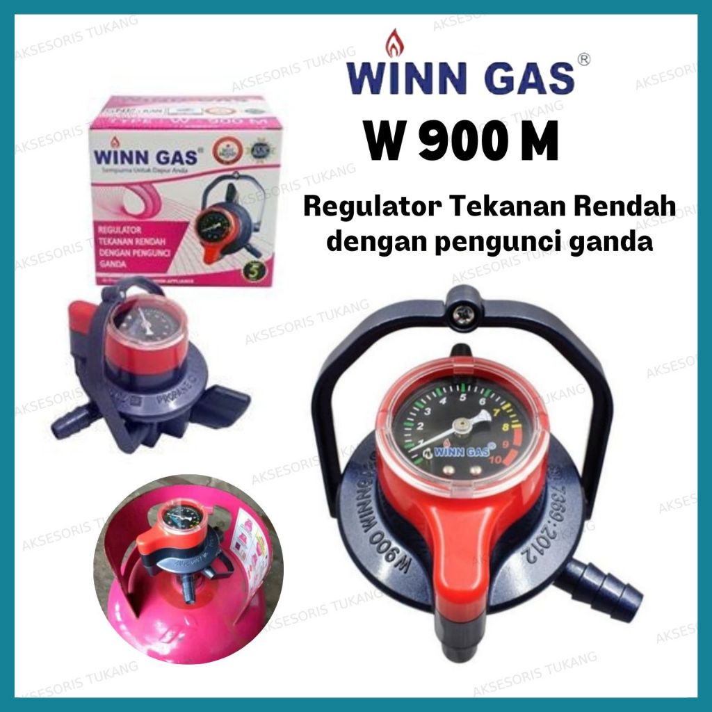 Jual Winn Gas W 900 M Regulator LPG Double Lock Tekanan Rendah W900M ...