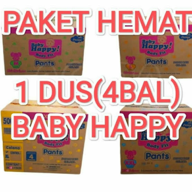 Jual Baby Happy 1 dus (4 ball) S40 S56 / M32 / M48 / L28 / L42 / XL26 ...