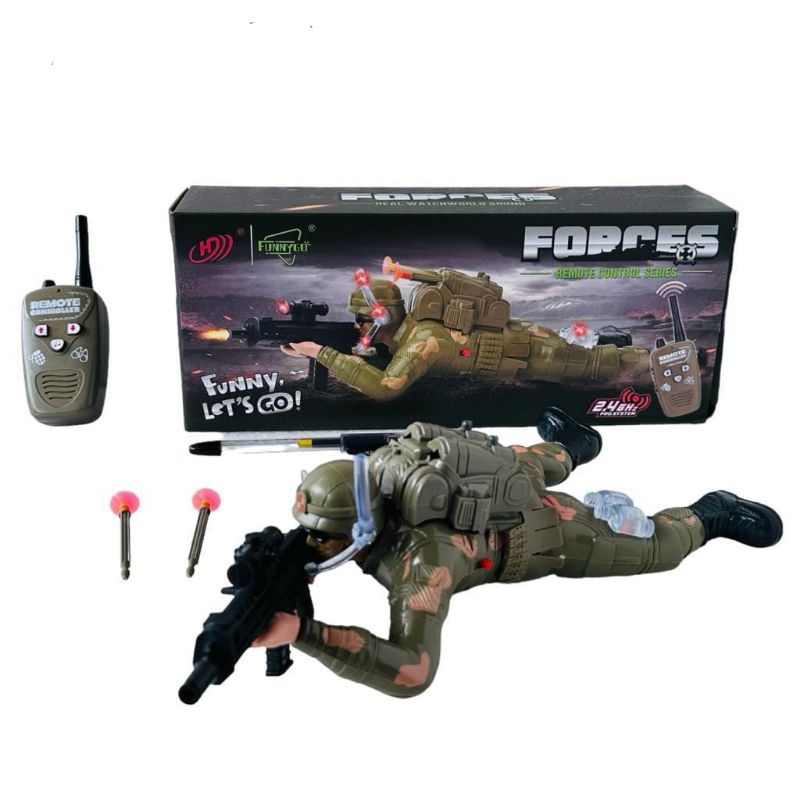 Jual Mainan RC Remote Control Robot Tentara Merangkak.. Force Remote ...