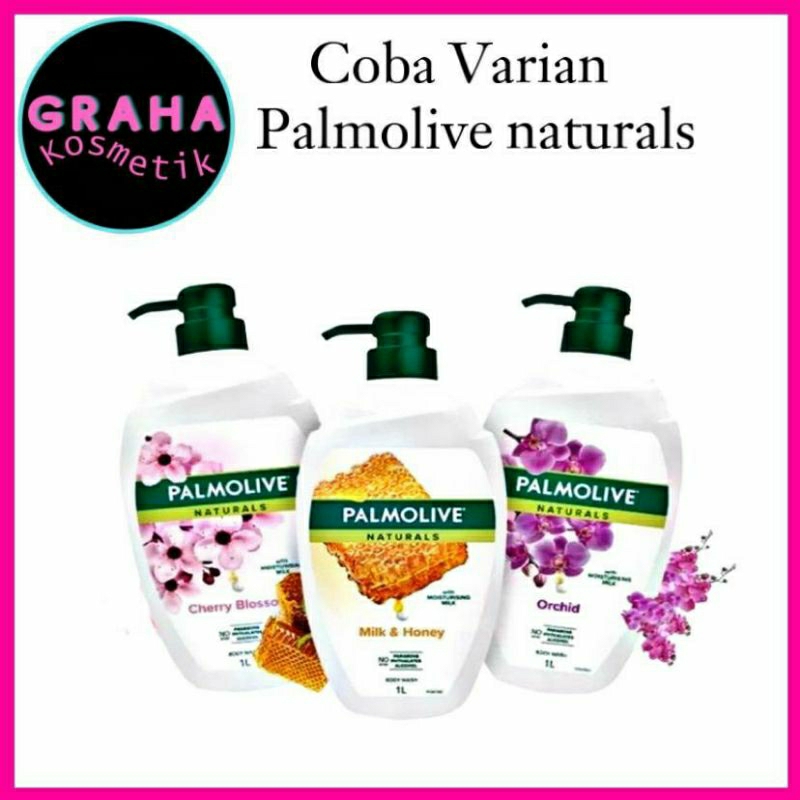 Jual PALMOLIVE NATURALS SHOWER GEL 1000ML 1L / MILK ORCHID HONEY CHERRY ...