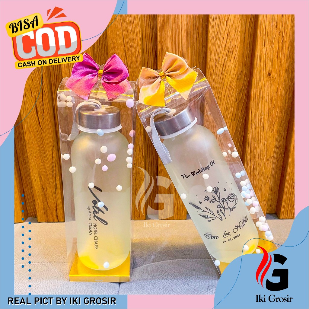 Jual Souvenir Botol Kaca Doff Bebas Desain Sablon | Shopee Indonesia
