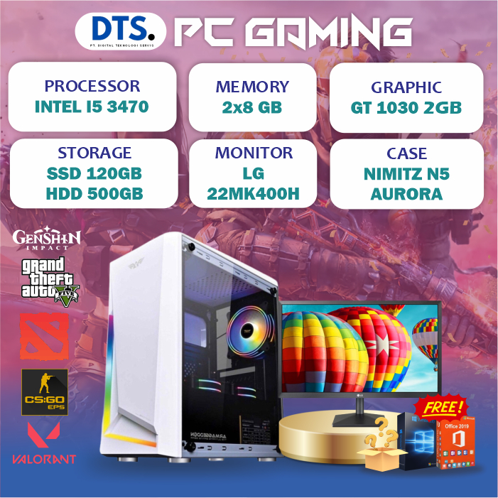Jual PC RAKITAN GAMING CORE i5 SIAP GAME BERAT BANYAK BONUS FULL SET ...