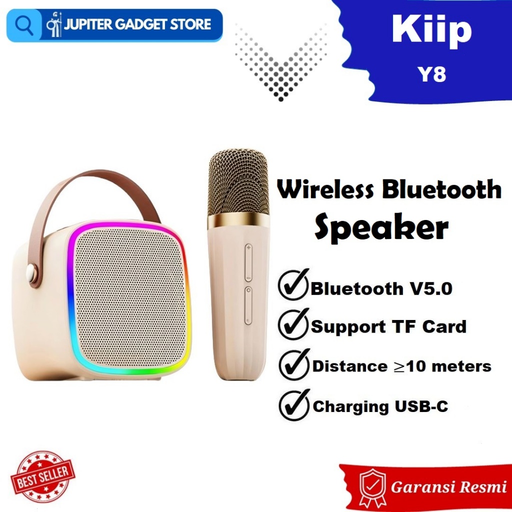 Jual KiiP Wireless Y8 Wireless Portable Speaker Karaoke Bluetooth With ...
