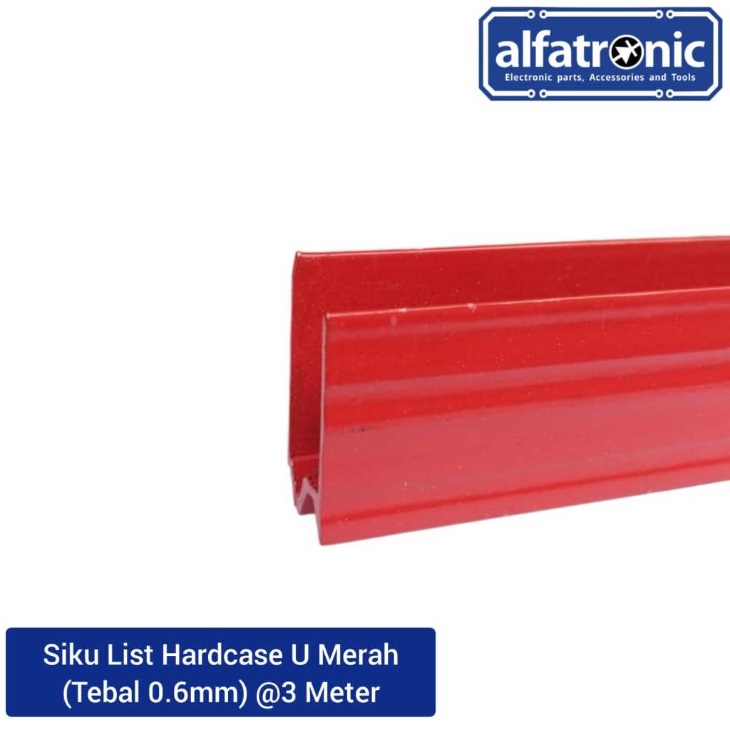 Jual Siku List M / U Merah (Tipis) Aluminium for Aksesoris Box Hardcase ...
