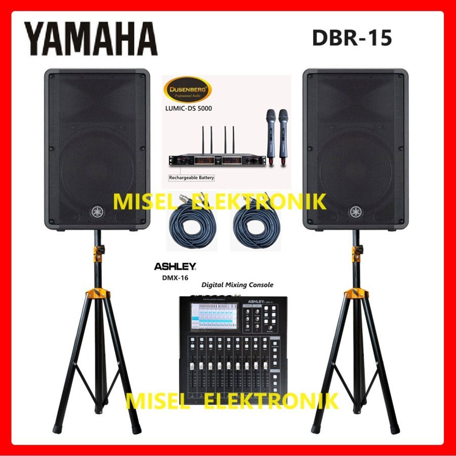 Jual Paket Soundsystem outdoor Indoor Speaker Aktif 15 Inch Yamaha DBR ...