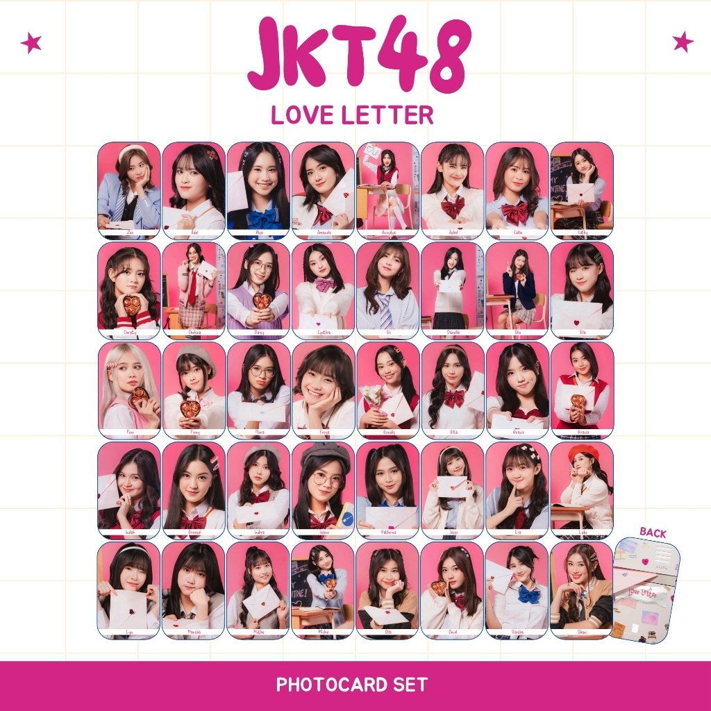 Jual PHOTOCARD JKT48 LOVE LETTER 2SISI (HARGA 40 PCS + LAMINASI 2 SISI) JPOP CARDS IDOL ...