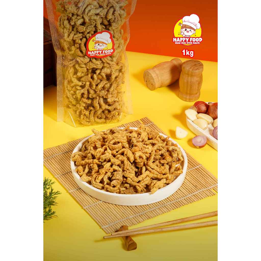 Jual Keripik Usus Ayam Goreng Crispy Premium Happy Food Snack Camilan ...