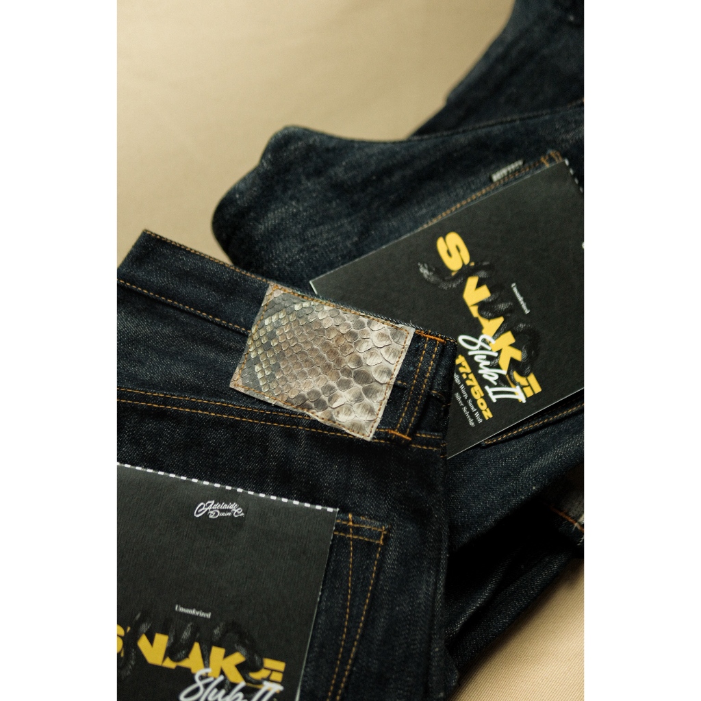 Jual Adelaide Denim | 17.75oz Snake Slub 2 Indigo x Sand Silver ...