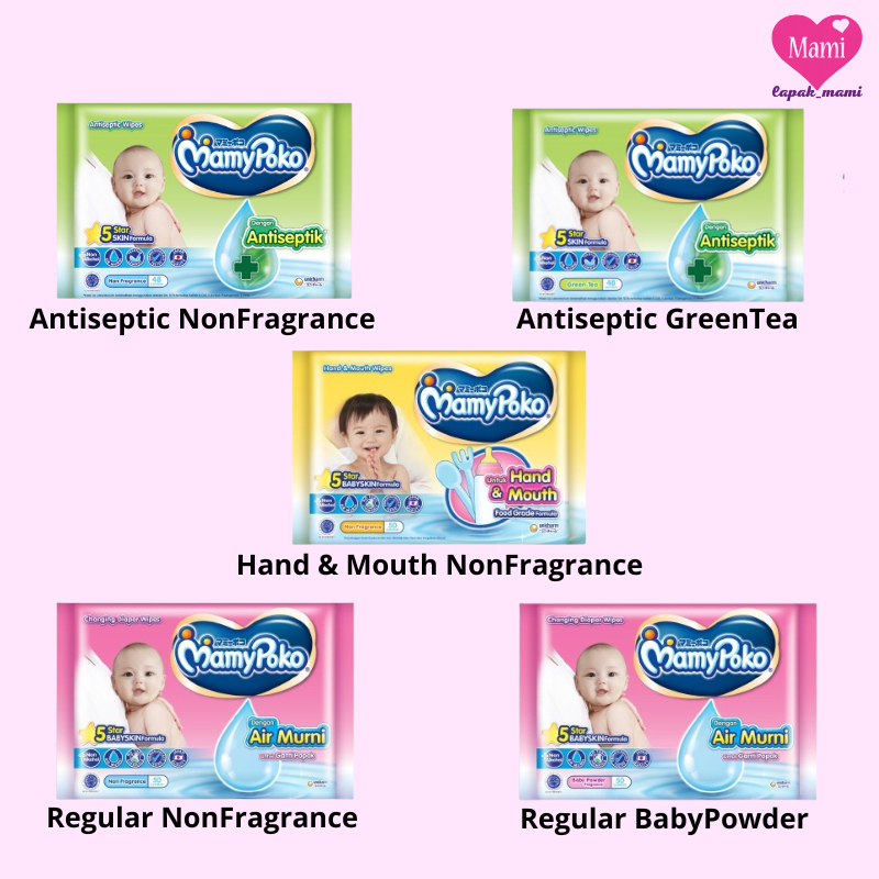 Jual MamyPoko Wipes Aneka Tissue Basah Regular, Antiseptic, Hand ...