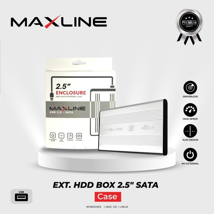 Jual HDD Case Enclosure SATA 2,5 Inch USB 2.0 / External HDD Case Metal ...
