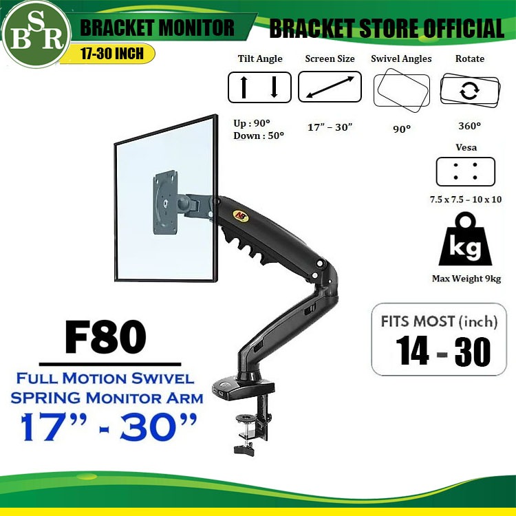 Jual Bracket Monitor NB North Bayou NB-F80 NBF-80 NBF80 17 - 27 INCH ...