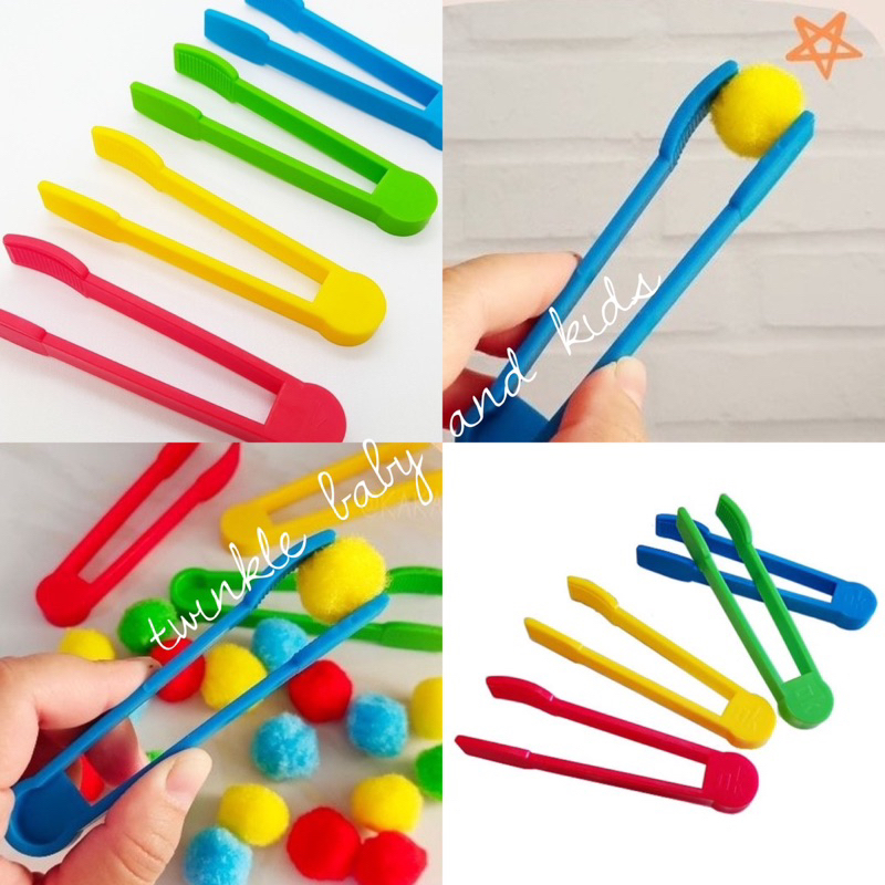 Jual Tweezer Premium Capitan Anak / Pencapit Pompom Sensory Tools ...