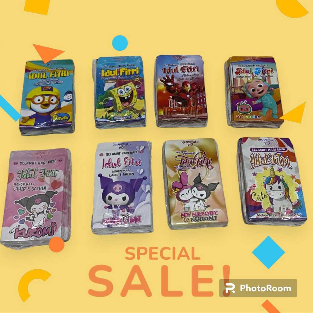 Jual AMPAU / AMPLOP ISI 100 PCS VIRAL LEBARAN KARTUN A KUROMI NEW uk ...