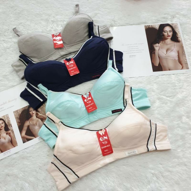 Jual Bh Bra Golden Nick 863 {Cup Sedang} Kait 2 | Bra Sport Tanpa Busa Tanpa Kawat |jx | Shopee ...