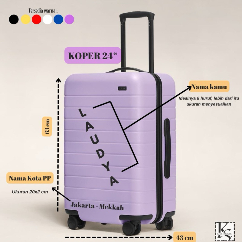 Jual kikisticker- Stiker Koper Custom Nama Untuk Koper Haji Traveling ...