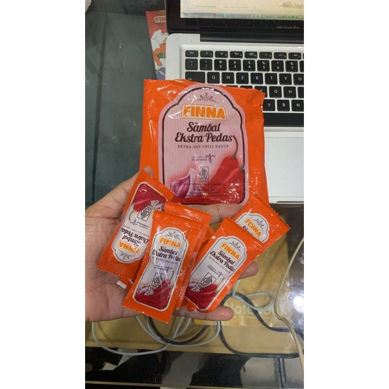 Jual Saus Sambal Extra Pedas Finna Sachet 9gr ( 2pack isi 44sachet ...