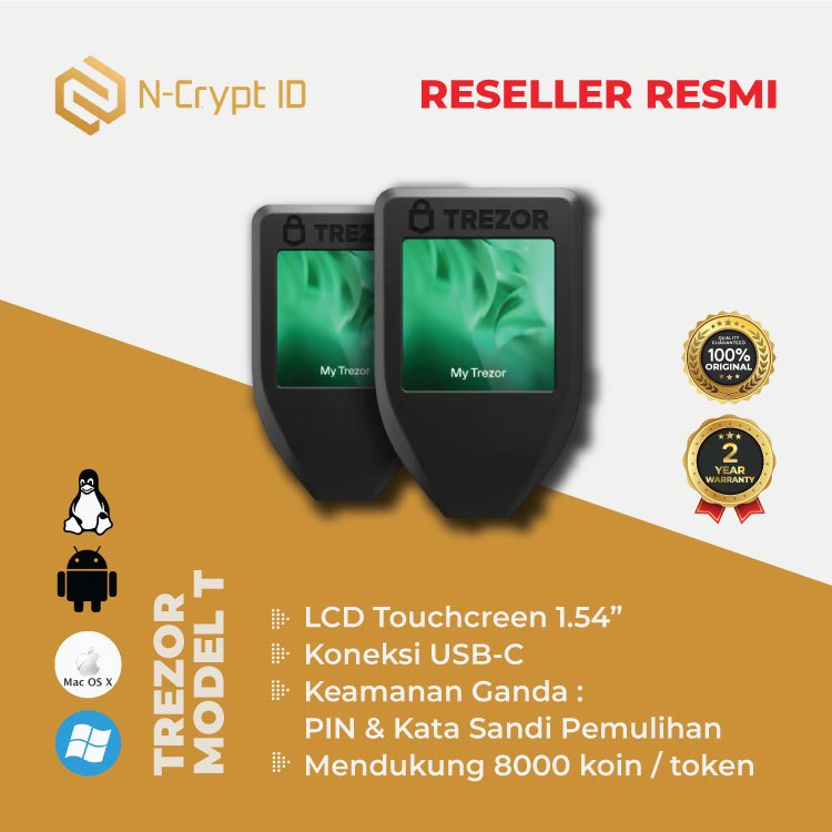 Jual Trezor Model T / Cryptocurrency Hardware Cold Wallet / Kripto ...