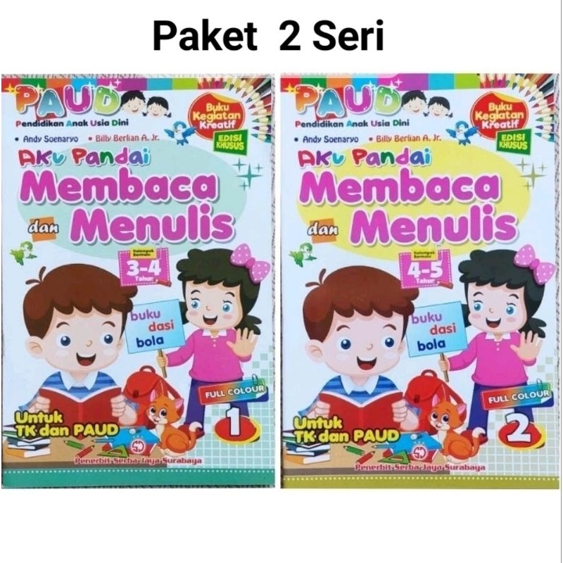Jual Buku Anak Paud Kreatif Aku Pandai Membaca dan Menulis (Paket 2 Buku) Serba Jaya | Shopee ...