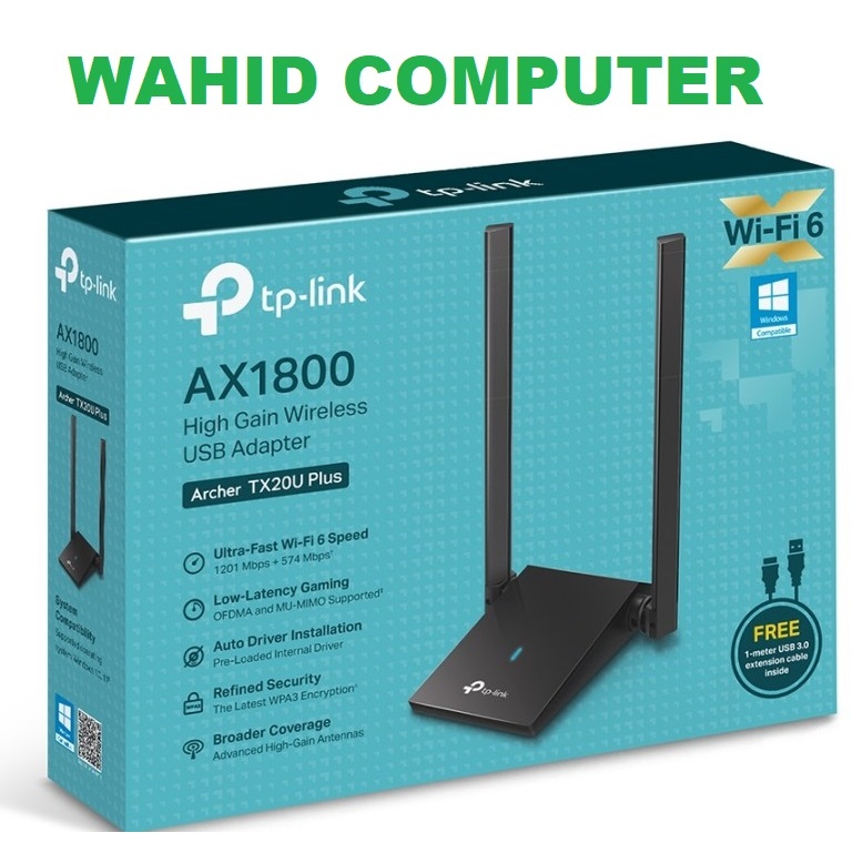 Jual TP-LINK Archer TX20U Plus AX1800 Wireless USB Adapter tplink usb wifi6 | Shopee Indonesia