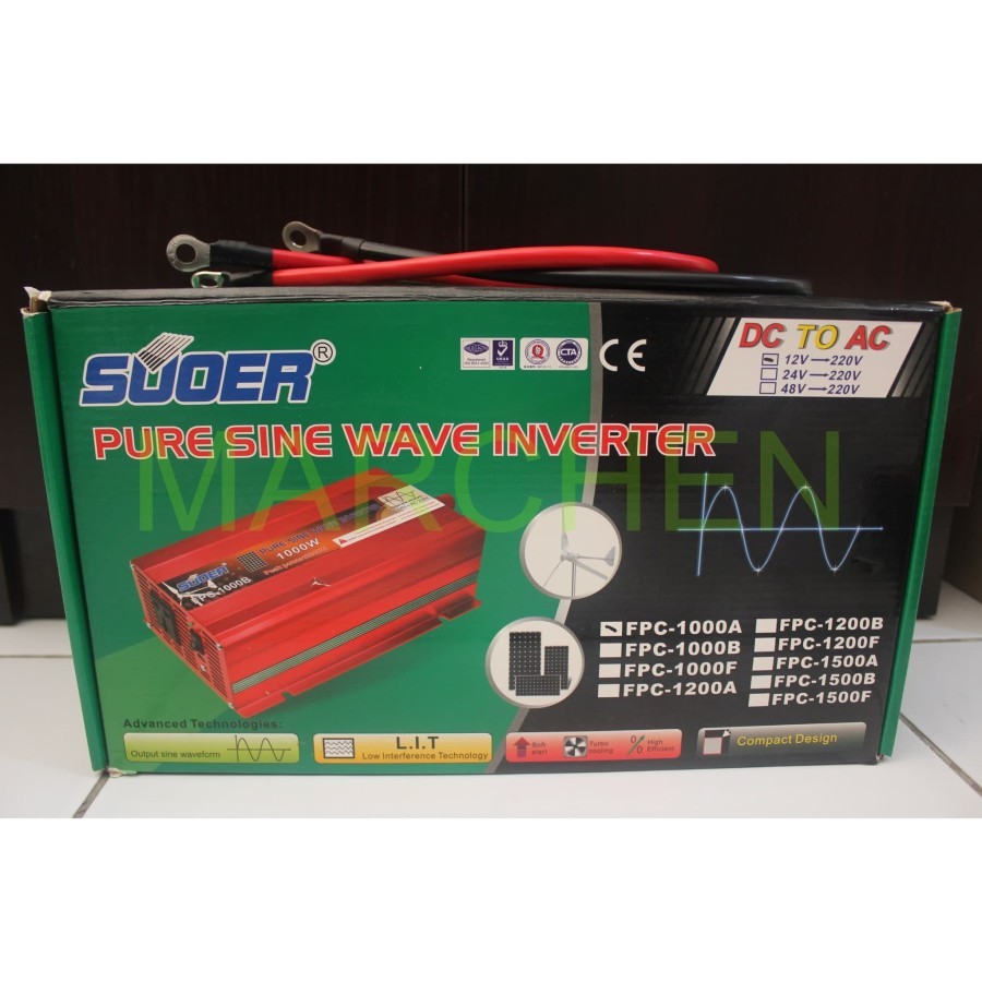 Jual Inverter Pure Sine Wave PSW SINUS 1000W 12V SUOER FPC-1000A | Shopee Indonesia