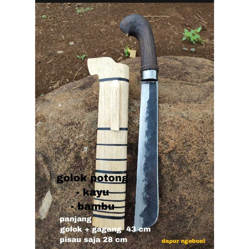 Jual golok kebun bahan baja per asli super tajam golok potong kayu ...
