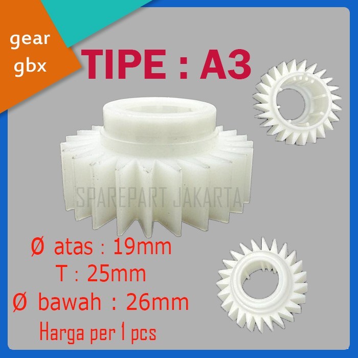 Jual Gear plastik gearbox 1 tabung mesin cuci G-033A3 | Shopee Indonesia