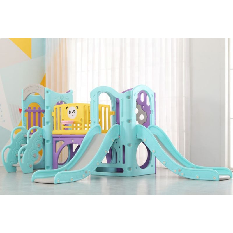 Jual Perosotan Rumah Rumahan Double Slide With Bridge Fun Playground ...
