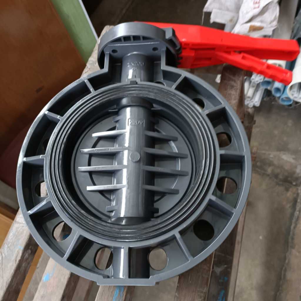 Jual Butterfly Valve 3" Inch / Lever Handle / Stop Kran PVC ZUKI TAIWAN ...