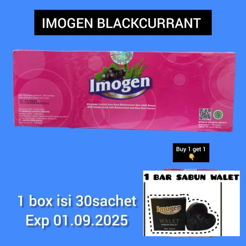 Jual IMOGEN BLACKCURRANT untuk maag dan kista 1 BOX ISI 30 SASET FREE 1 ...