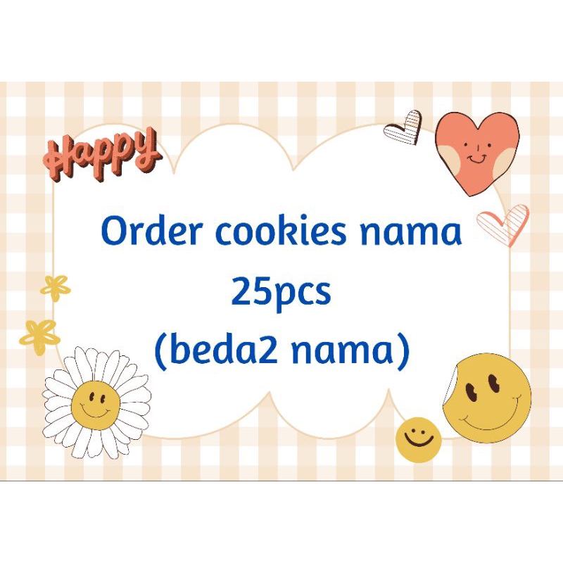 Jual cookies nama 25pcs beda2 nama | Shopee Indonesia