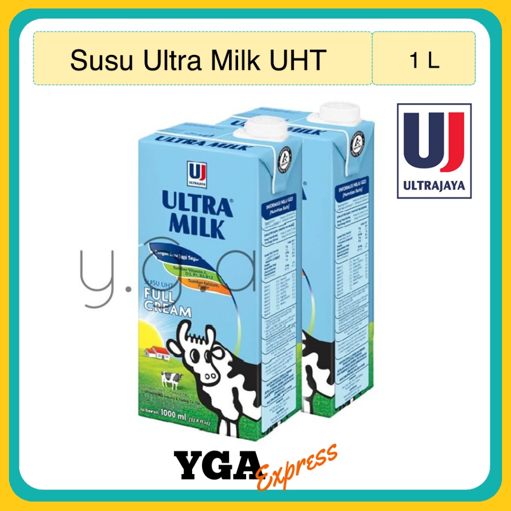 Jual Ultra Milk UHT Full Cream 1L / Susu Ultra UHT 1L | Shopee Indonesia