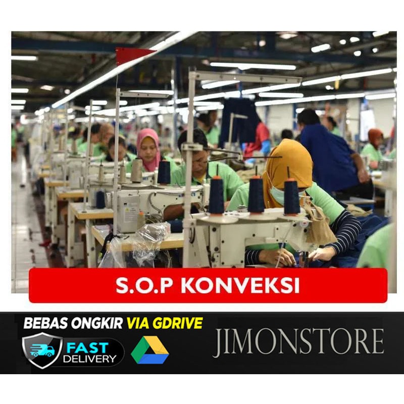 Jual SOP Konveksi Jahit Baju Produksi Garment Costing Job Desc Desk HRD ...
