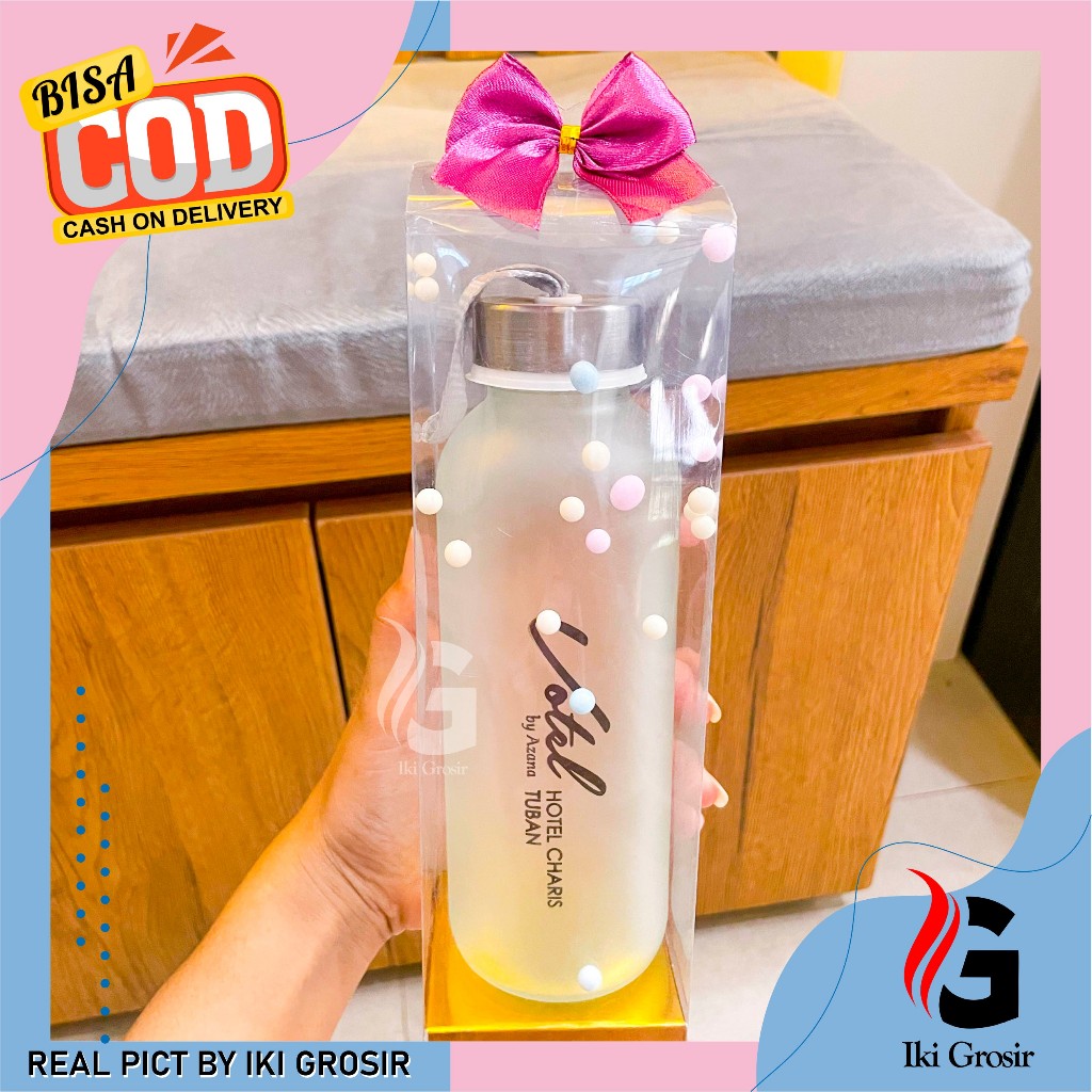 Jual Paper Bag Botol Minum Kado Aesthetic Ukuran 9x9x12 Bisa Custom ...