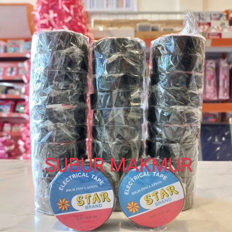 Jual Isolasi Listrik STAR 15mm x 3,3 mtr / Electrical Tape / PVC STAR ...