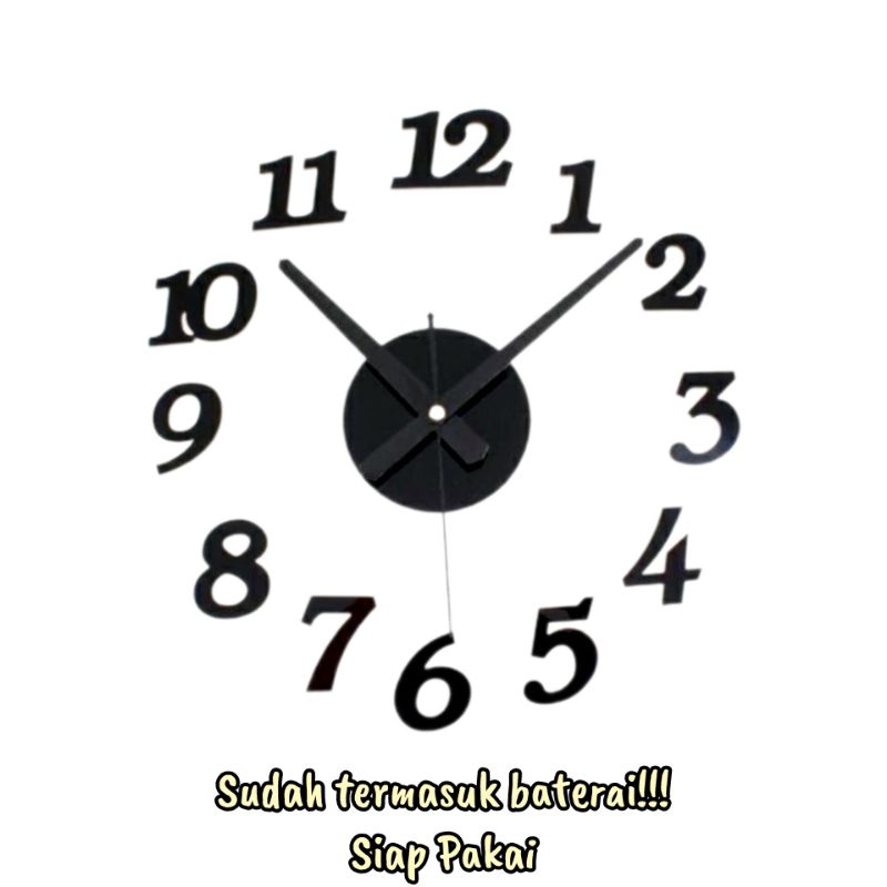 Jual Jam dinding besar tempel DIY / jam analog super besar / giant wall ...