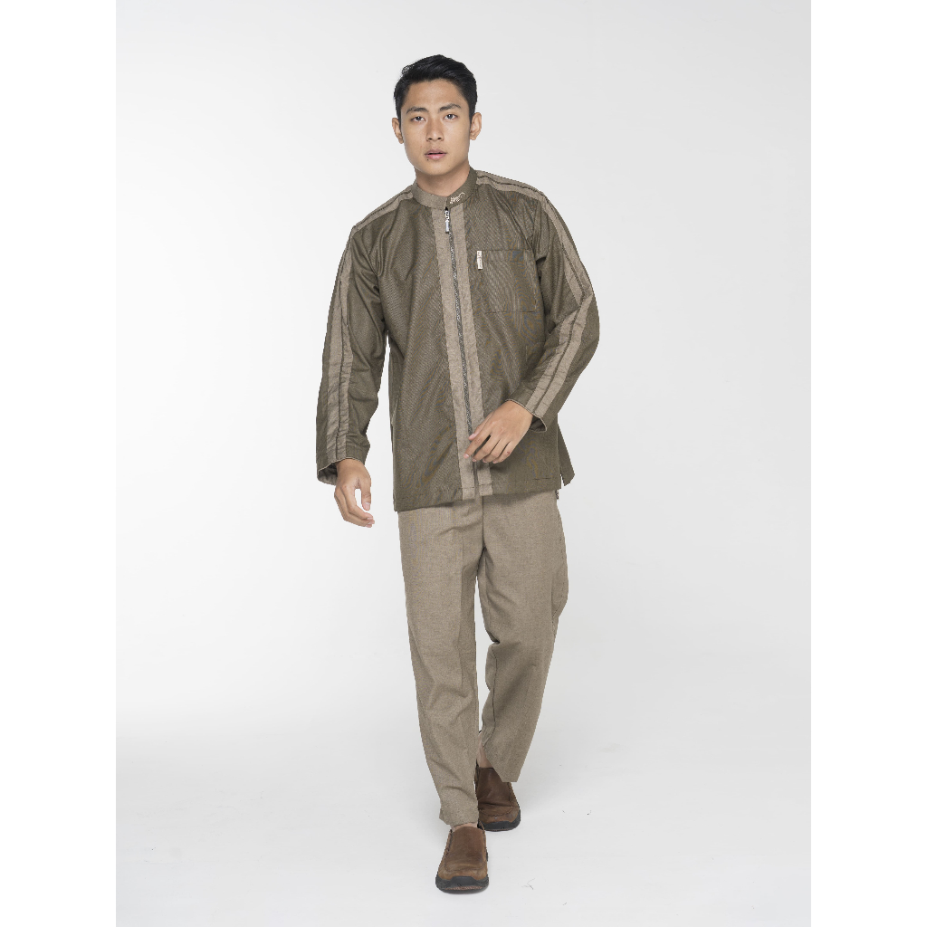Jual SHEYA KOKO OLIVE GREEN | Koko Lengan Panjang | Shopee Indonesia