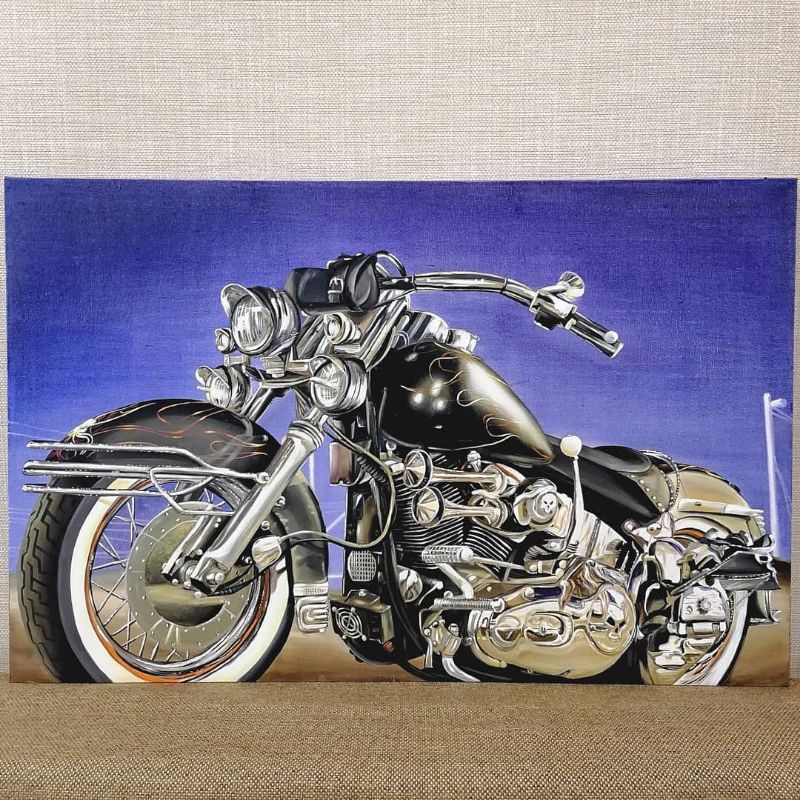 Jual hiasan dinding poster motor plus bingkai ukuran 53*35 | Shopee ...