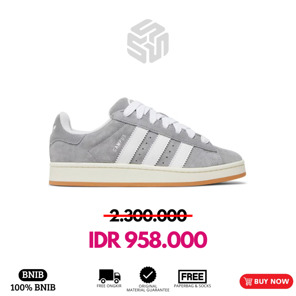 Jual Sepatu Adidas Campus 00s Grey White BNIB 100% Authentic | Shopee ...