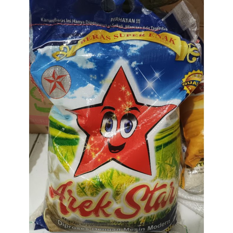 Jual BERAS BINTANG 5 KG beras arek star | Shopee Indonesia