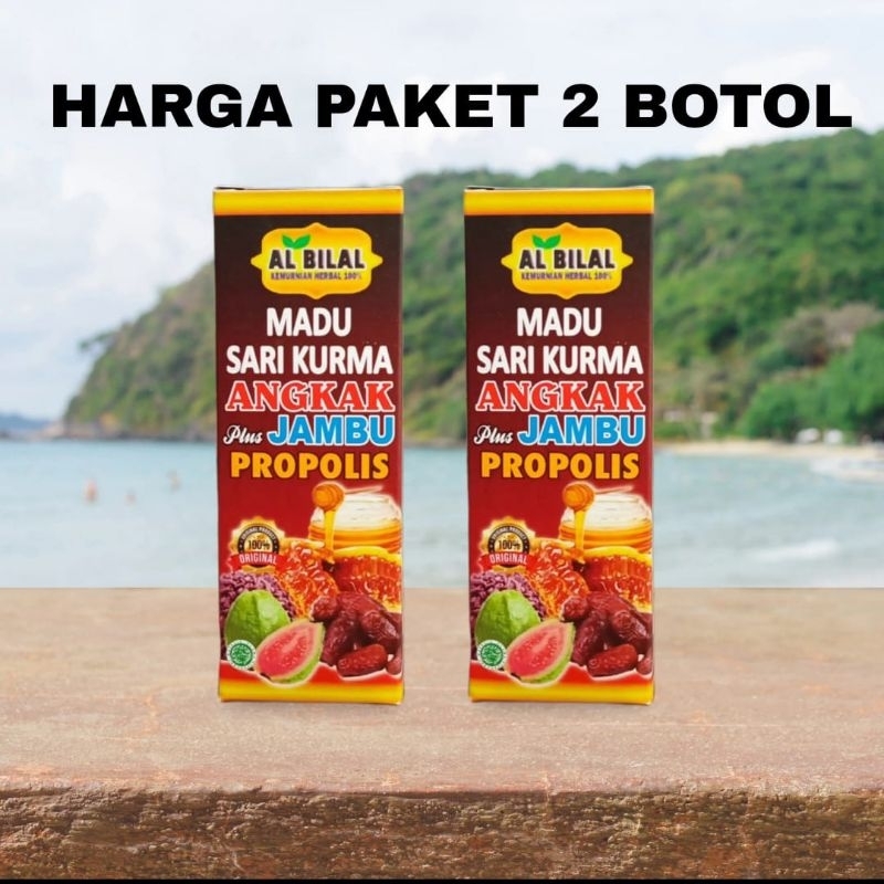 Jual PAKET DUA BOTOL (Sari Kurma Madu Angkak Al Bilal 330 Gram plus ...