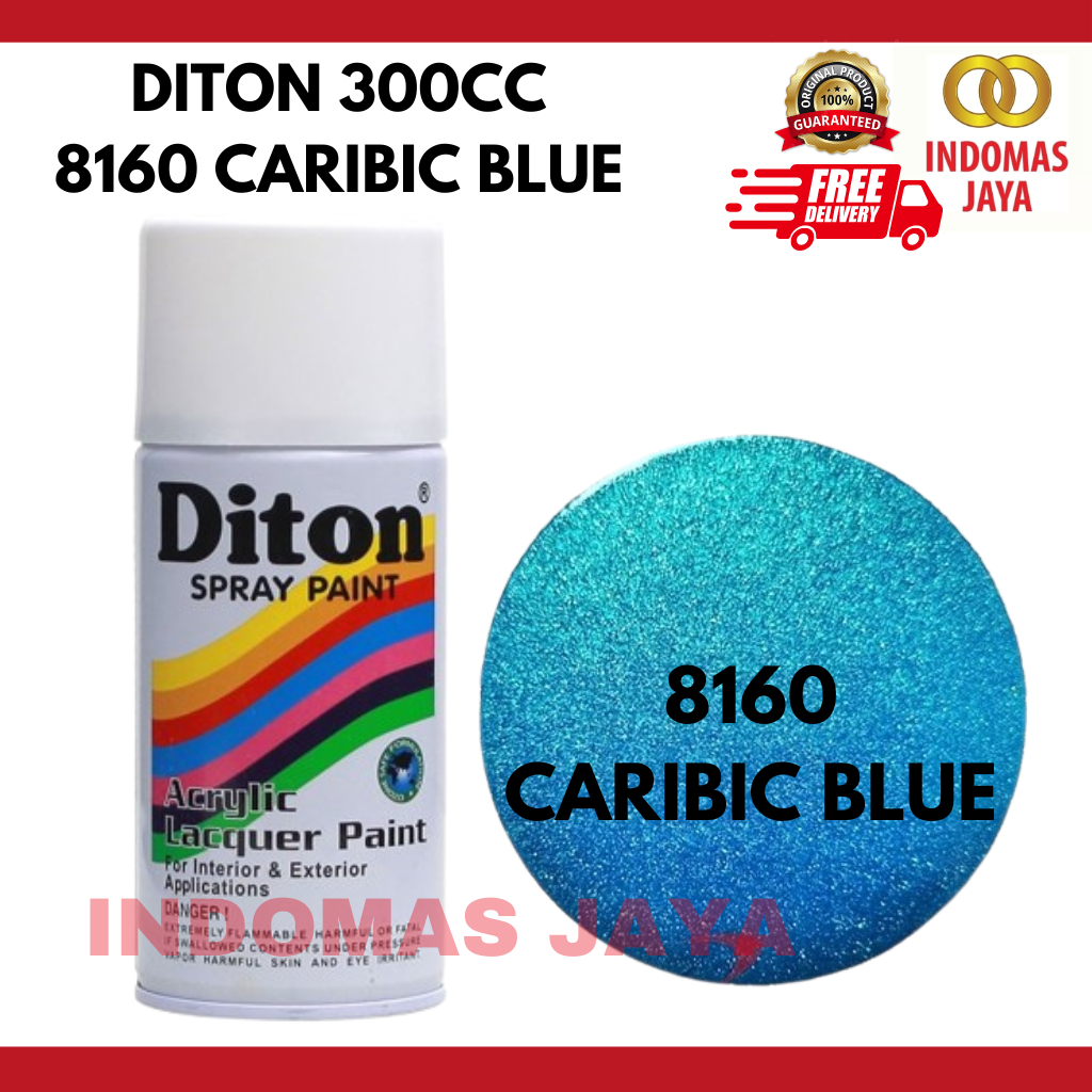 Jual cat semprot pilok pilox diton caribic blue 8160 300cc caribic blue ...