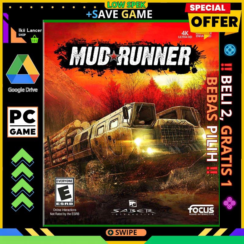Jual Spintires MudRunner - PC LAPTOP GAMES - CARA INSTALL MUDAH! | Shopee Indonesia