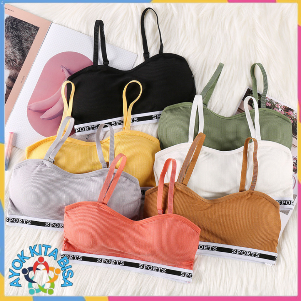 Jual AKB Bra Wanita Tanpa Kawat 6952 Bahan Rajut Bra Model Seamless ...