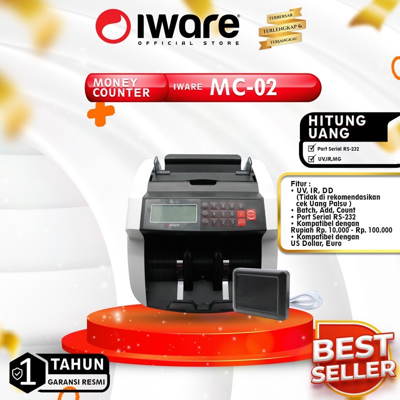 Jual Mesin Penghitung Uang Iware MC02 - Alat Hitung Uang Money Counter ...