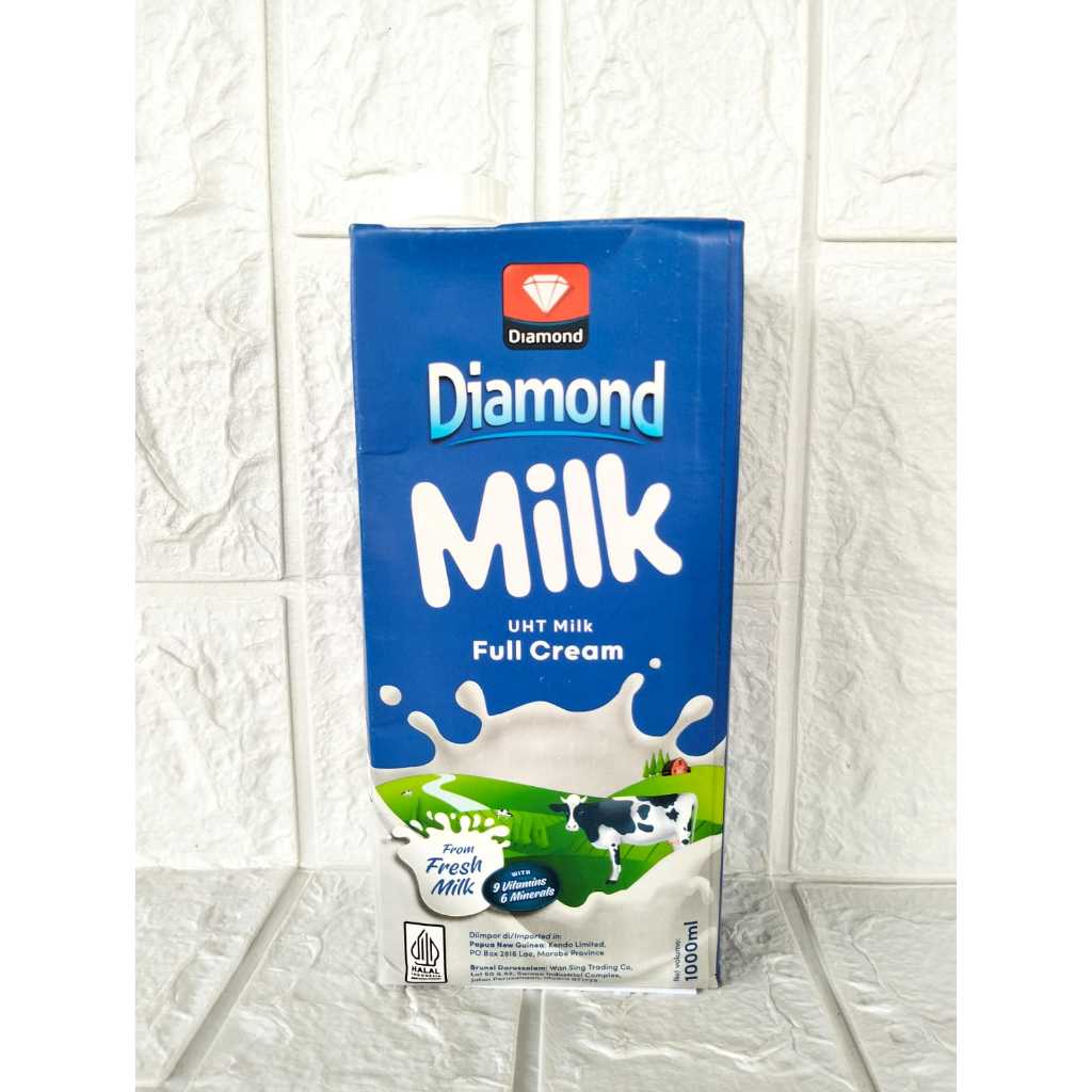 Jual Susu UHT Diamond UHT Full Cream 1L Free Bubbel Wrap dan Dus Tebal ...