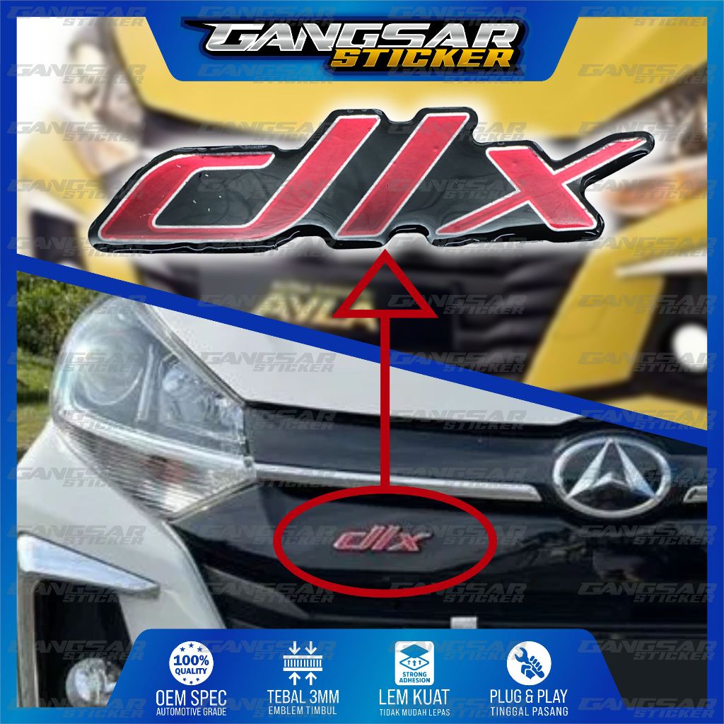 Jual emblem dlx daihatsu / emblem deluxe daihatsu / emblem dlx ayla ...