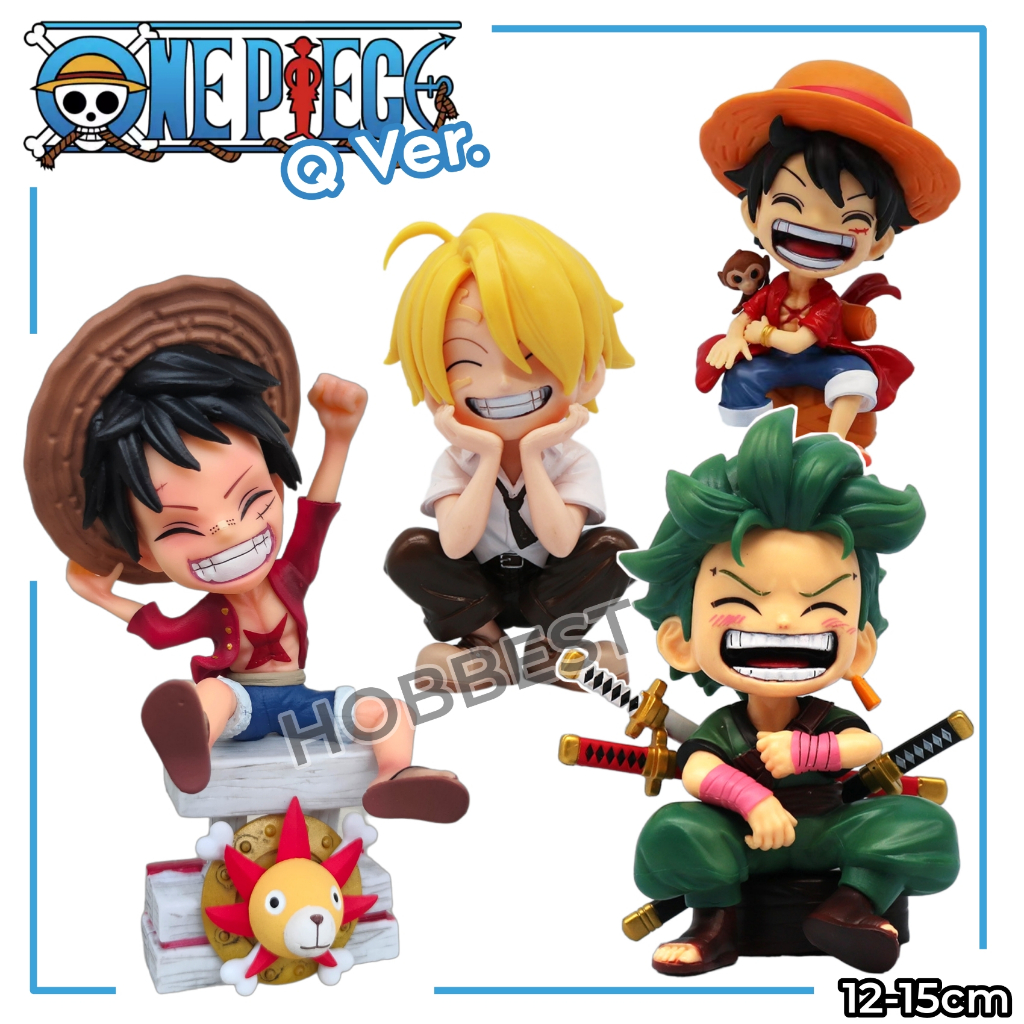 Jual Action Figure ONE PIECE Q Ver LUFFY ZORO SANJI - Miniatur Pajangan ...