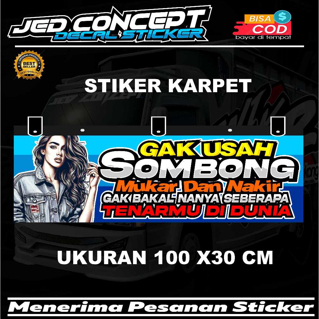 Jual TERBARU STIKER KARPET LUMPUR GAK USAH SOMBONG MUKAR DAN NAKIR GAK ...